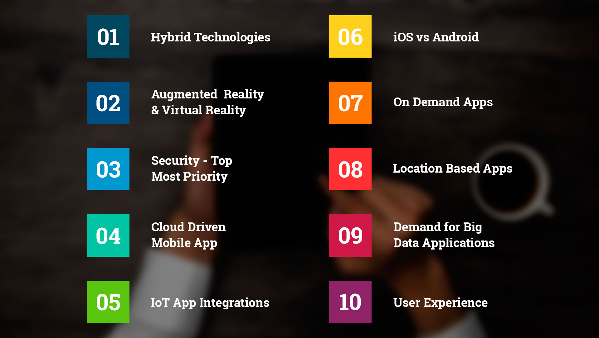 Top 10 Mobile App Development Trends for 2017 Top 10 Mobile App Development Trends for 2017